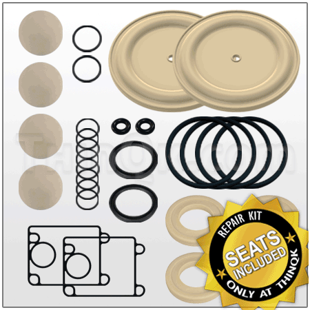 Kits > Repair kit (T637375-AAA) Seats Incl - AODD Pump Parts - Thinqk